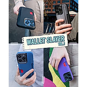 Smartish iPhone 14 Pro Wallet Case - Wallet Slayer Vol. 1 [Slim + Protective] Credit Card Holder - Black Tie Affair