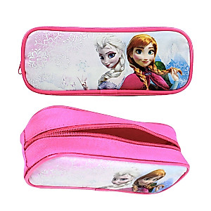 Officially Licensed Disney Frozen Single Zipper Pouch Pencil Case - Elsa and Anna