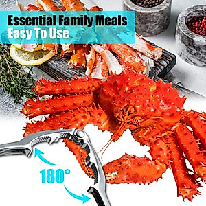 12 Pcs Crab Crackers and Tools, Nut Crackers for Crab Legs, Lobster Crackers Crab Crackers Sets, Heavy Duty Seafood Tools Nut Crackers Set