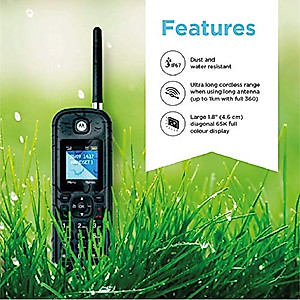 Motorola O211 DECT 6.0 Long Range Cordless Phone - Wireless Phones for Home & Office Phone with Answering Machine - Indoors and Outdoors, Water & Dust Resistant, IP67 Certified - Black, 1 Handset