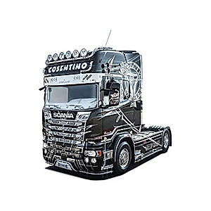 Italeri 3952S - 1:24 Scania R730 Streamline Show Truck, Model Making, Kit, Stand Model Making, Crafts, Hobby, Gluing, Plastic Kit, Detailed, Unisex Adults, Black