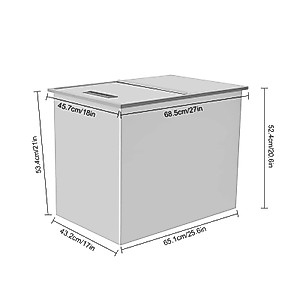 MARTEXBUY Drop In Ice Chest, 27L x 18W x 21H Inch Stainless Steel Ice Cooler with Sliding Cover, Drop in Ice Bin Outdoor Kitchen for Cold Wine Beer Beverage