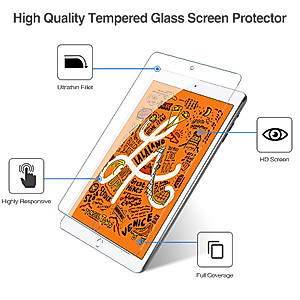 ProCase 2 Pack for 7.9” iPad Mini 5th / Mini 4th Screen Protector, Tempered Glass Film Guard for iPad Mini 5 2019 / iPad Mini 4 2016