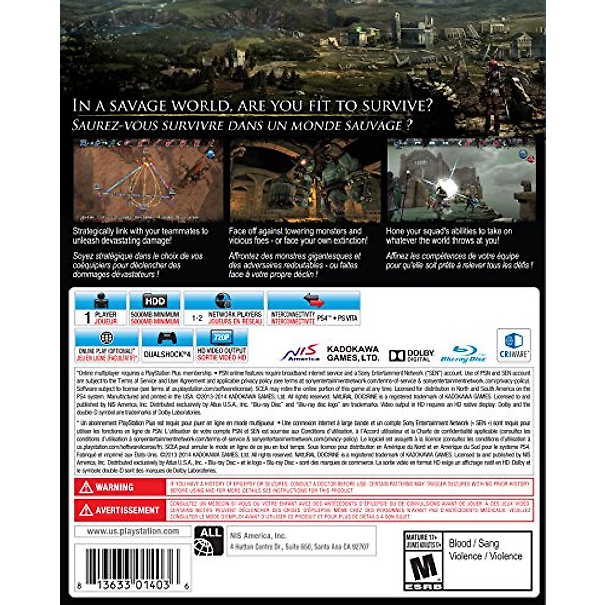 NAtURAL DOCtRINE - PlayStation 4