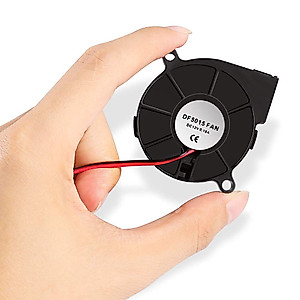 AiTrip 2Pcs 12V DC Brushless Blower Cooling Fan 50x50x15mm Fans for 3D Printer Humidifier Aromatherapy and Other Small Appliances Series Repair Replacement