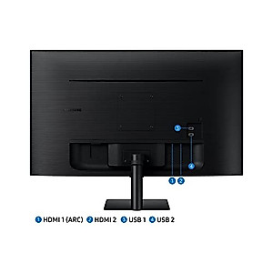 SAMSUNG 27-inch M5 Smart Monitor with Mobile Connectivity, FHD, Remote Access, Office 365 (LS27AM500NNXZA), Black (Renewed)