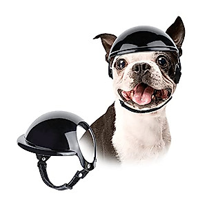 LESYPET Dog Helmet for Small Dog, Dog Motorcycle Helmet with Ear Holes and Adjustable Strap Safety Helmets for Dogs for Outdoor Driving Riding, Small