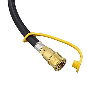 BISupply Low Pressure Regulator Hose, 8ft Steel Propane Regulator Hose for LP Gas Grill or Heater - Low PSI Regulator