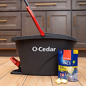 O-Cedar EasyWring Microfiber Spin Mop and Bucket Cleaning System + Citrus and Lavender Pacs (Variety Pack)