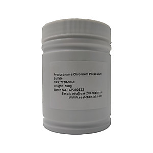 EASTCHEM Chromium Potassium sulfate dodecahydrate, Chromium Alum, Potassium Chromium Alum, Crystallization Experiment, Chemical reagents (500g/17.6oz)