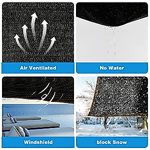 Taywes 90%-95% Shade Cloth, 6.5 Ft x 10 Ft Sunblock Shade Cloth Net, Anti-Aging Black Shade Mesh Tarp with Grommets,Garden Shade Mesh Tarp for Patio Plants Greenhouse Pools Chicken Coop Porch