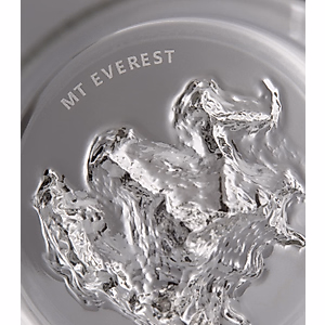 Huckberry Whiskey Peaks Iconic Mountain Bar Glasses, 11.5 oz Capacity, Lead-Free Crystal, Mt. Everest, Set of 2