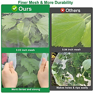 KLEWEE 10 x 50 FT Garden Mesh Netting, Ultra Fine Plant Netting Covers, Garden Netting for Raised Beds Vegetables, Fruit Tree Netting for Blueberry Bushes Barrier Screen Protection Net Cover
