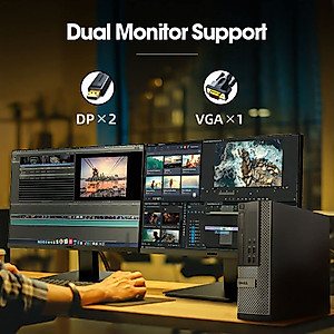 Dell OptiPlex 9020 Desktop Computers with 24 inch Monitor Intel i7-4790, 32GB Ram New 512GB M.2 NVMe SSD+128GB SSD, Refurbished Desktop