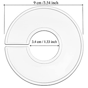 AMT 20 Pack Closet Dividers, Clothing Dividers, Round Clothes Size Dividers for Closets with Double Ended Marker Pen (Blank) (20 Pack - White)