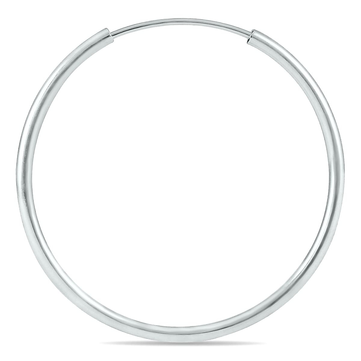 25MM Endless Hoop Earring in 14k White Gold