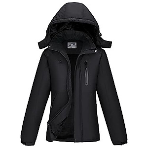 CAMEL Women's Warm Winter Ski Jackets Waterproof Snow Coat with Hood Mountain Windproof Rain Jacket