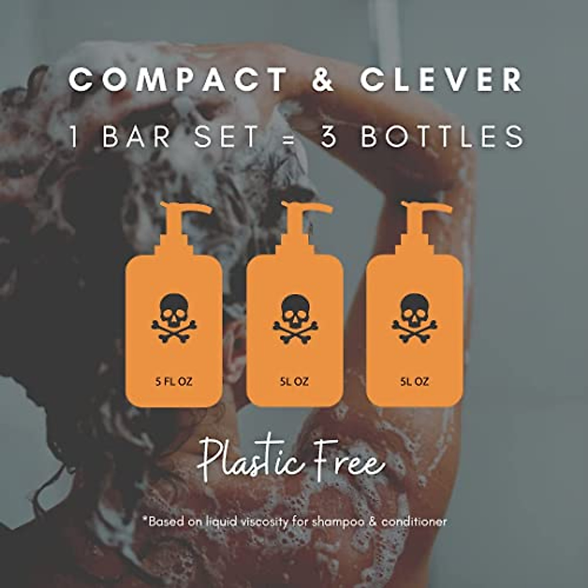 Clever Yoga Wave Natural Shampoo Bar Variety Pack - Handmade, Non-GMO & Vegan, Fresh Citrus, Argan Oil & Unscented Organic Shampoo Bar Set For Shiny Hair for Women & Men, Long-Lasting (80-120 Uses)