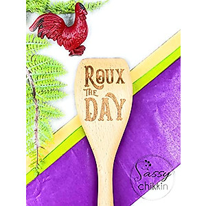 Fleur de lis or Roux the Day or Peace Love & Gumbo Engraved Wooden Cooking Spoon, Choice Of Style Engraved Wooden Spoons, Cajun Louisiana New Orleans Cooking, Mardi Gras Gift, Cajun Wedding Gift Set