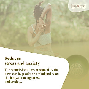 Fourth Chakra Tibetan Singing Bowl Set - Heart Chakra Sound Bowl Meditation Set - Meditation Bowl with Mallet, Cushion and Box - Cuencos Tibetanos for Sound Bath and Healing