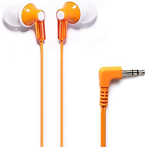 Panasonic ErgoFit In-Ear Earbud Headphones RP-HJE120-D (Orange) Dynamic Crystal Clear Sound, Ergonomic Comfort-Fit