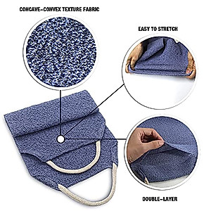 Evridwear Exfoliating Back Scrubber with Handles Two Sides for Body Shower Deep Cleans Skin Massages Invigorating Blood Circulation Men Women One Size (Back Scrubber)