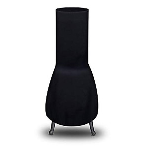 Nomiou Chiminea Cover,Waterproof,Windproof,Oxford Fabric Outdoor Garden Patio Heater Black Cover