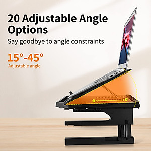 OImaster Laptop Stand Phone Stand Extended Laptops Riser Elevator 3 Height Adjustable Up to 10 Inches Rotatable Base for Desk Suit for Laptop Tablet 10 to 17 Inches