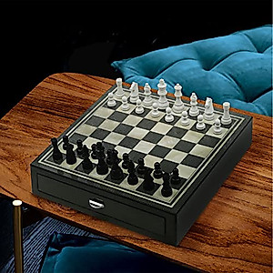 Woodronic 15" Handmade Chess Set, High Gloss Chess Box with Wood Chessmen, Classic Strategy Board Games for Kids and Adults, Perfect for Decor and Casual Play