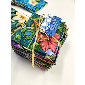 Hawaiian Print Tropical Fat Quarter Bundles 20 Pieces 5 Yards Total No Duplicates