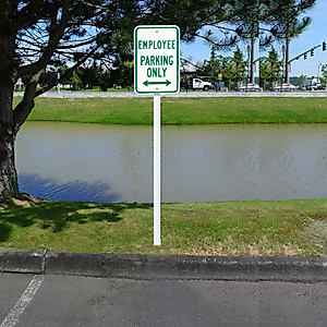 "Employee Parking Only" Sign With Bidirectional Arrow By SmartSign | 12" x 18" 3M Engineer Grade Reflective Aluminum