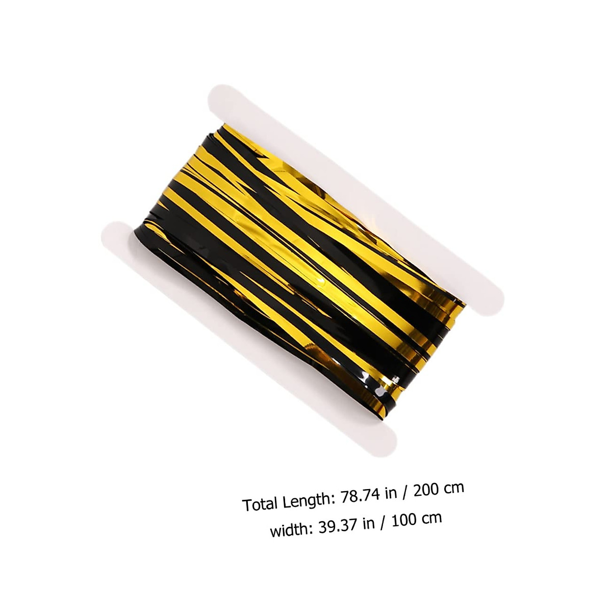 FUOYLOO 2pcs Black Gold Rain Curtain Backdrop Curtain for Party Graduation Fringe Curtain Party Supplies Prom Props Fringe Backdrop Streamer Aluminum Foil The Pet Baby Metal Foil