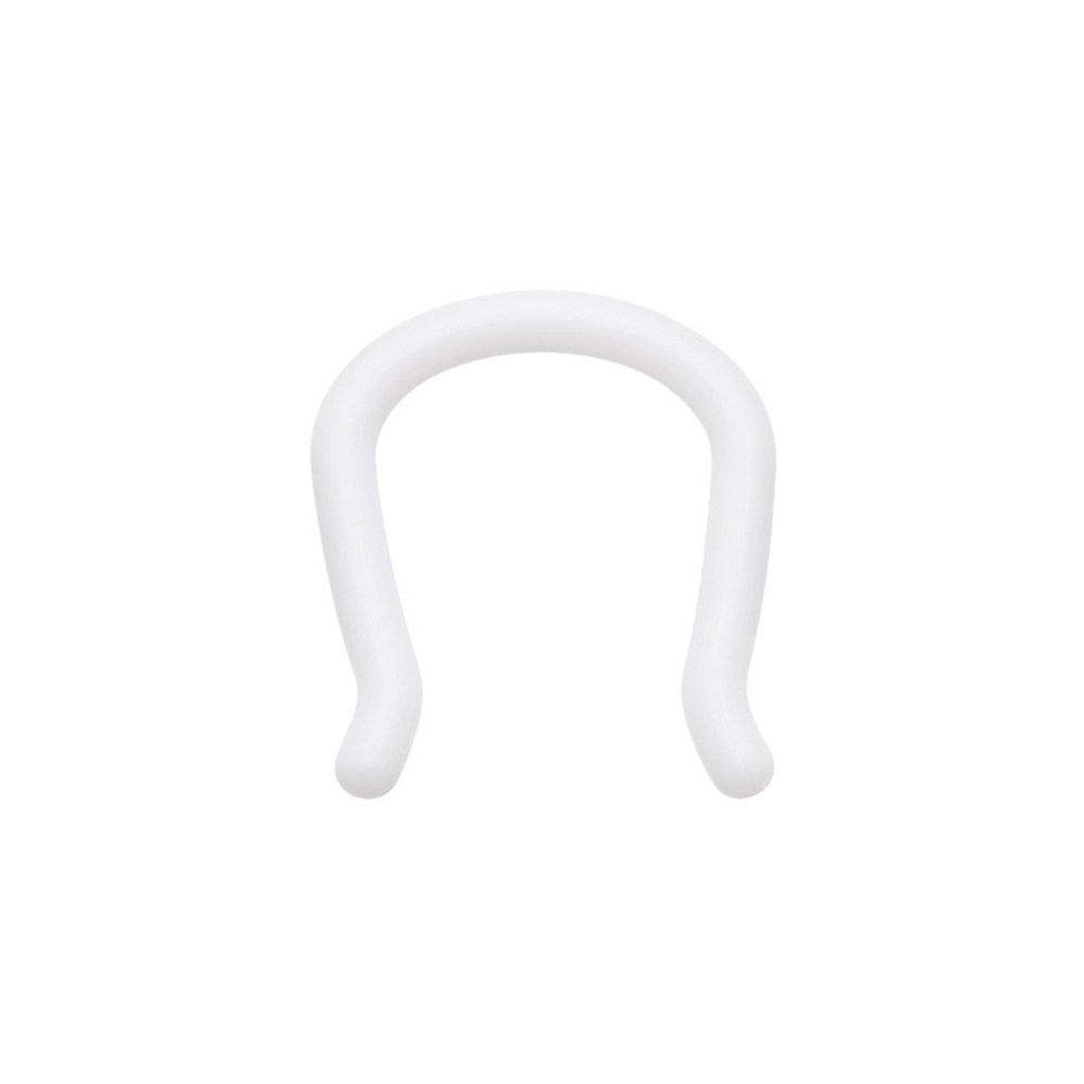 Pierced Owl 14-16GA Soft Touch Bioflex Flexible Septum Ring Retainer (White, 16GA (1.2mm))