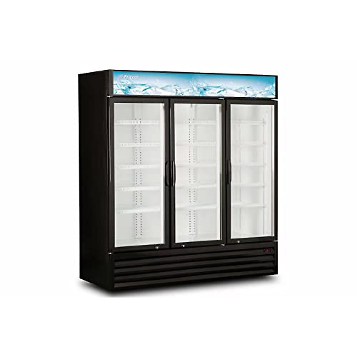 FRICOOL Commercial 3 Glass Door Merchandiser Refrigerator-Upright Beverage Cooler with LED Lighting
