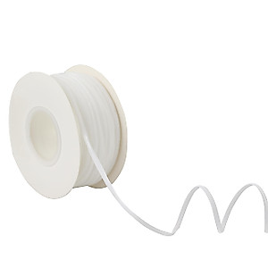 Mayreel 1/8 Inch Velvet Ribbon Thin White Velvet Ribbon Vintage Velvet Ribbon Narrow White Ribbon 1/8" for Wedding Invitations, Gift Wrapping, and Party Favour Boxes, 50 Yards Long