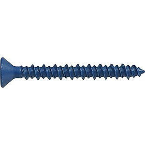 Hillman Fastener 41567 Blue Flat-Head Phillips Concrete Screw Anchor, 3/16" x 2-1/4", 20 Pieces