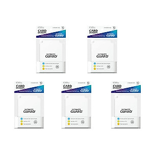 5 Packs Ultimate Guard White Card Dividers (10) Standard Size Value Bundle!