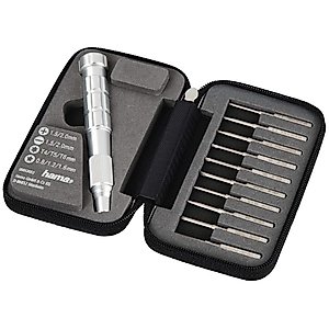 Hama | Portable Small Universal Precision Screwdriver Kit With Case, Silver