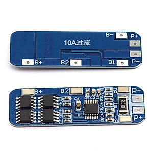 DGZZI 2PCS 3S 12V 18650 10A BMS Charger Module Li-ion Lithium Battery Protection Board Circuit Board 10.8V 11.1V 12.6V