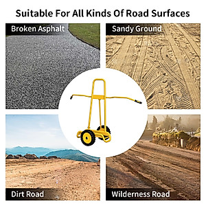 DIYTuning Panel Truck Dolly Cart,1,200-pound Weight Capacity, for Drywall,Plywood, Sheetrock,Doors,7.25-inch Width Capacity, 12-inch Wheels Handling Sheetrock Glass and Windows Service Carts