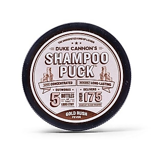 Duke Cannon Supply Co. Men's Shampoo Puck, Gold Rush - Over 175 Washes, Sulfate-Free, 4.5 oz (Pack of 1)