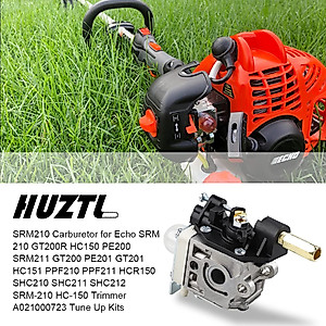 HUZTL SRM 210 Carburetor Tune Up Kit for Echo SRM210 GT200 HC150 PE200 SRM211 GT200R PE201 GT201 HC151 PPF210 PPF211 HCR150 SHC210 SHC211 SHC212 Trimmer Weed Eater Parts