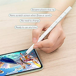 Stylus Pens, Universal High Sensitive & Precision Capacitive Disc Tip Touch Screen Pen Stylus for iPhone/iPad/Pro/Samsung/Galaxy/Tablet/Kindle/Computer/FireTablet