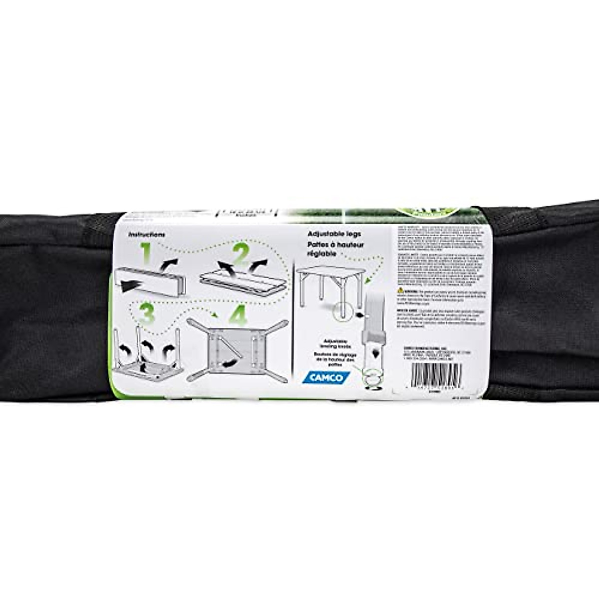 Camco Folding Bamboo Table with Aluminum Legs | Natural Bamboo Top | Lightweight for Added Portability (51895)