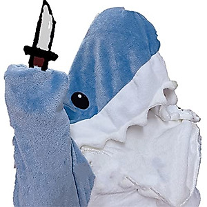 Shark Blanket Adult - 2023 New Shark Onesie Blanket - Wearable Shark Blanket Super Soft Cozy Flannel Hoodie Sleeping Bag - Shark Blanket Hoodie (83inX35.5in-XL)