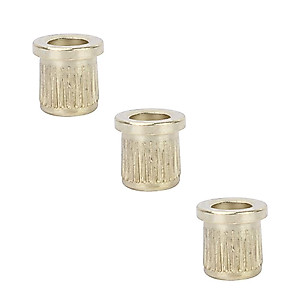 Bnineteenteam 18 Pcs Brass Guitar Through Body Strings Ferrules for Electric Guitar