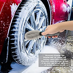 Soft Wheel Brush, Car Soft Wheel Tire Cleaner Brush Interior Exterior Universal for Home Motorcycles