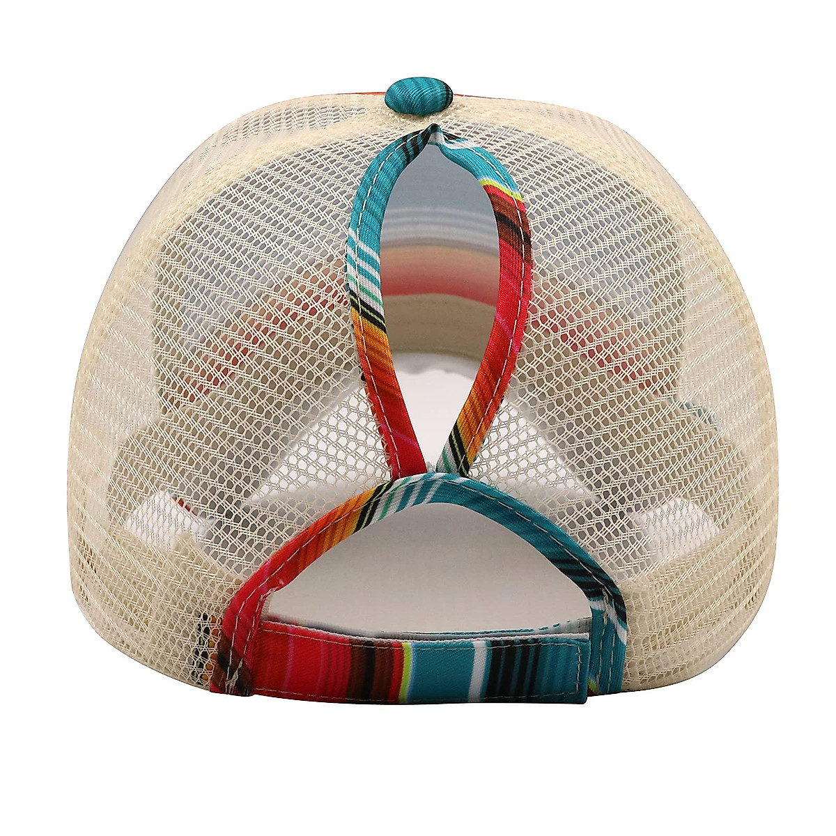 ProMindFun Womens Ponytail High Messy Bun Hats Distressed Baseball Caps Unconstructed Washed Dad Hat Girls Trucker Ponycaps