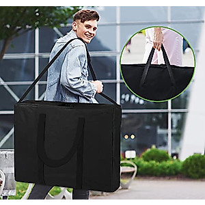 SIRUITON Folding Table Storage Bag, Portable Carry Bag for Folding Picnic Tables with Reinforcing Plate & Shoulder Strap, 600D Heavy Duty Extra Large Moving Bags with Zippers（Bag only）