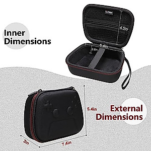 LTGEM Hard Case for Svetaecho Wireless Switch Pro & NexiGo & Nintendo Switch Pro & Xbox Series S / X Controller - Travel Protective Carrying Storage Bag(Black+Black)
